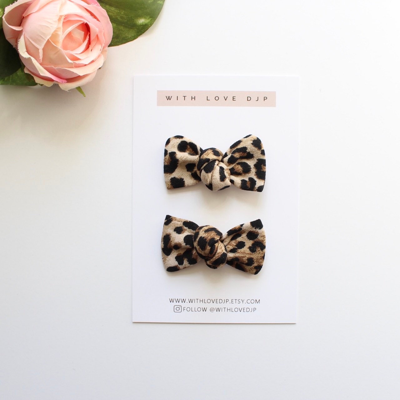 Leopard Bows. Leopard Pigtail Bows. Leopard Baby Bow. Leopard - Etsy