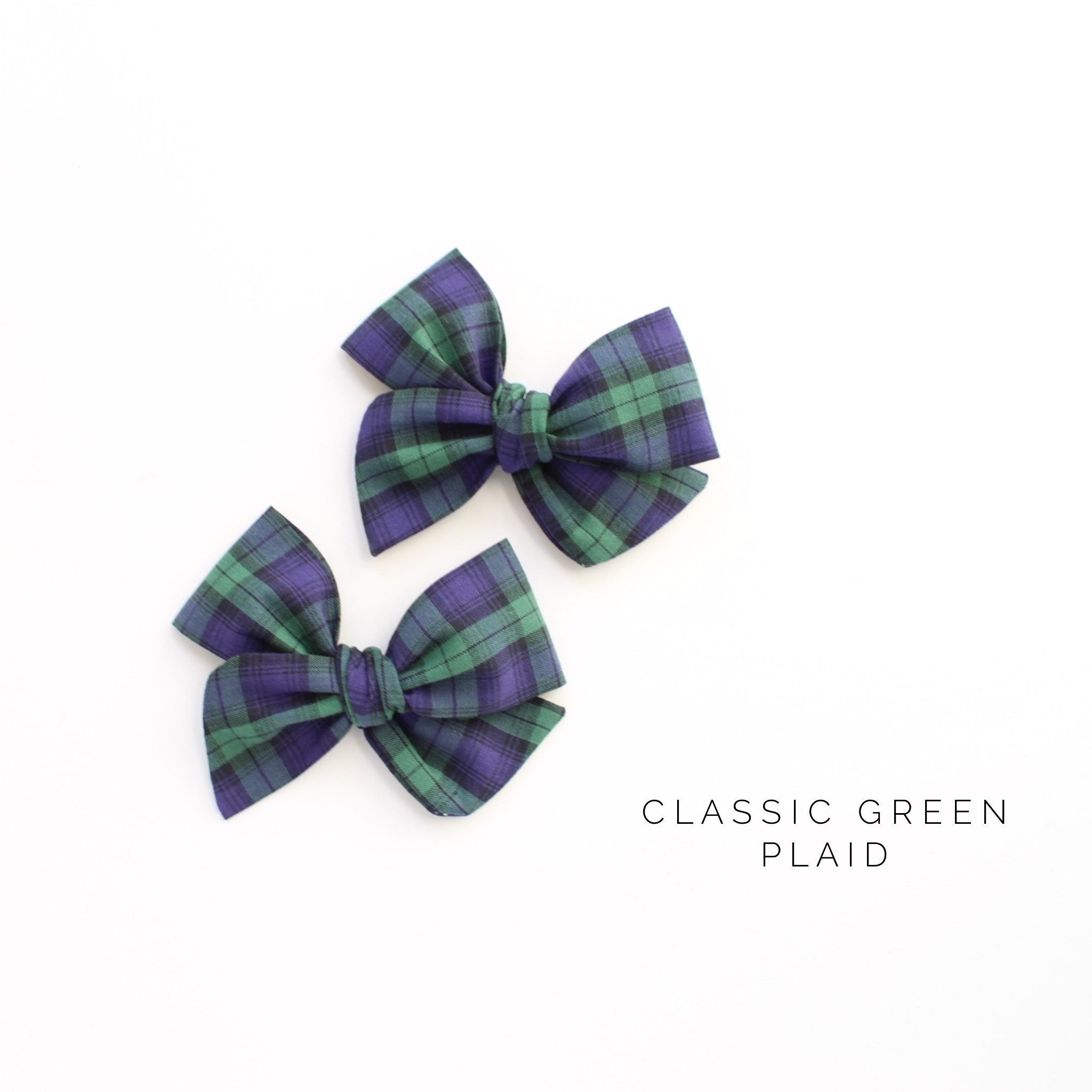 Plaid Pinwheel Pigtail Set. Pigtail Bow Set. Christmas Hair | Etsy