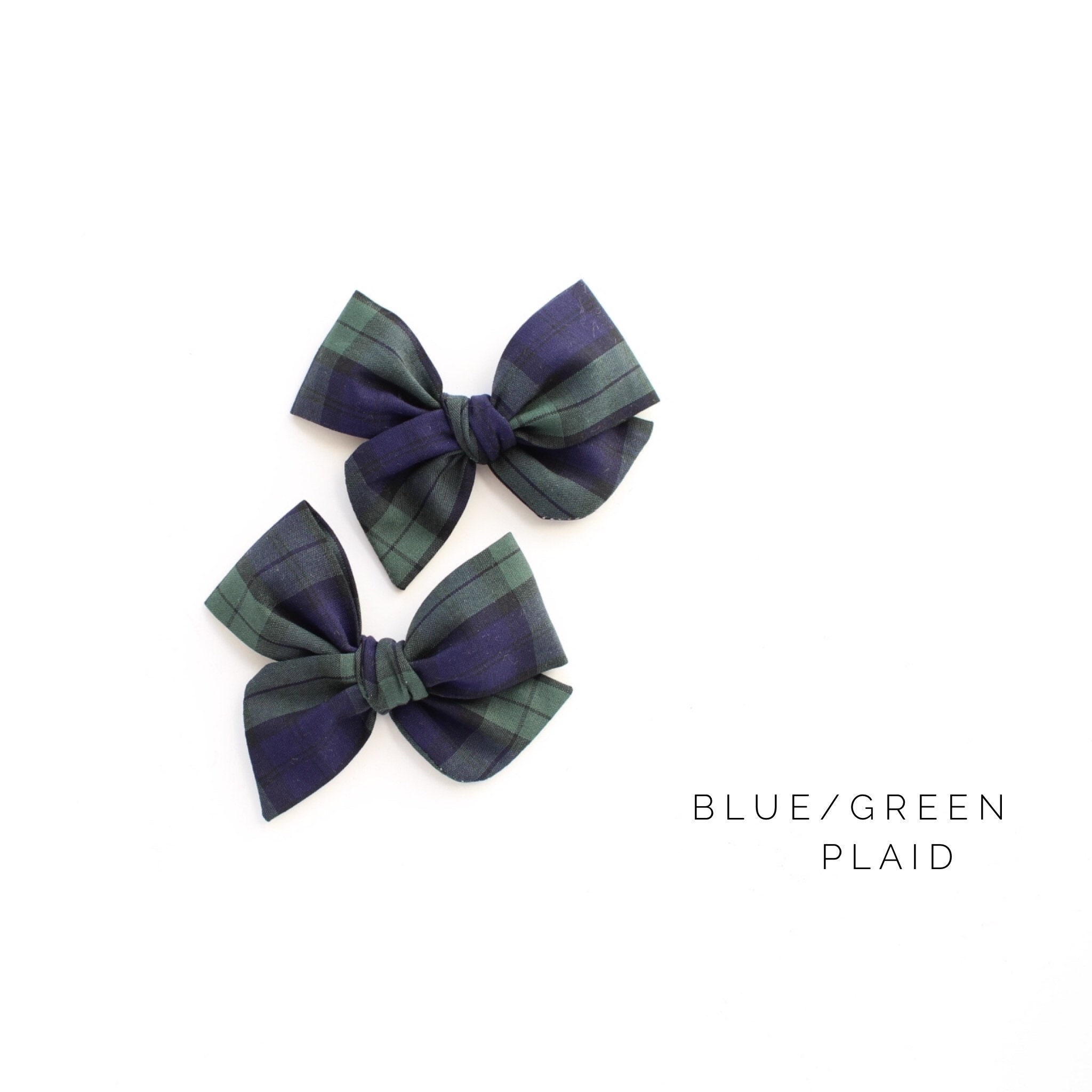 Plaid Pinwheel Pigtail Set. Pigtail Bow Set. Christmas Hair | Etsy