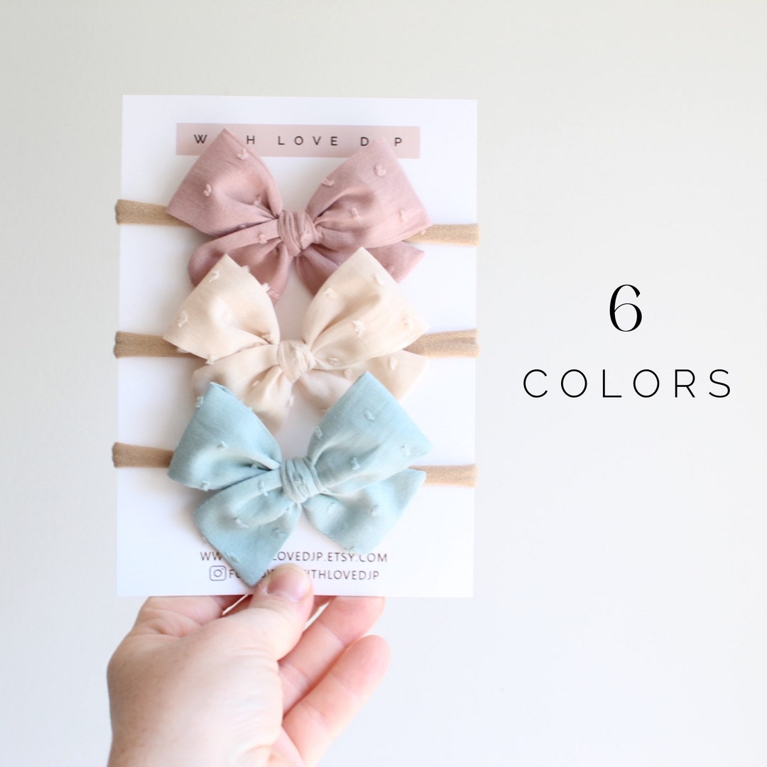 Pinwheel Hair Bows. Small or Large Swiss Dot Pinwheel. Pinwheel Bows ...