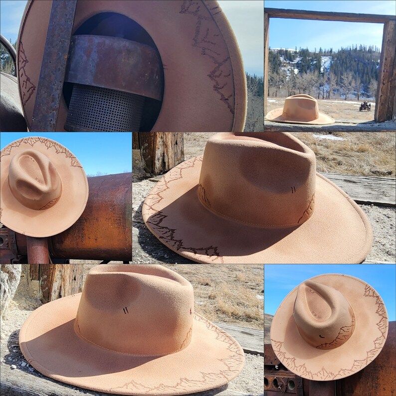 Featival Hat With Pyrography Rookie Mountains - Etsy