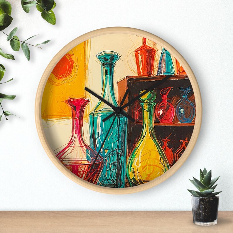 MCM Clock Midcentury Modern Clock Pop Art Clock MCM Decanter - Etsy
