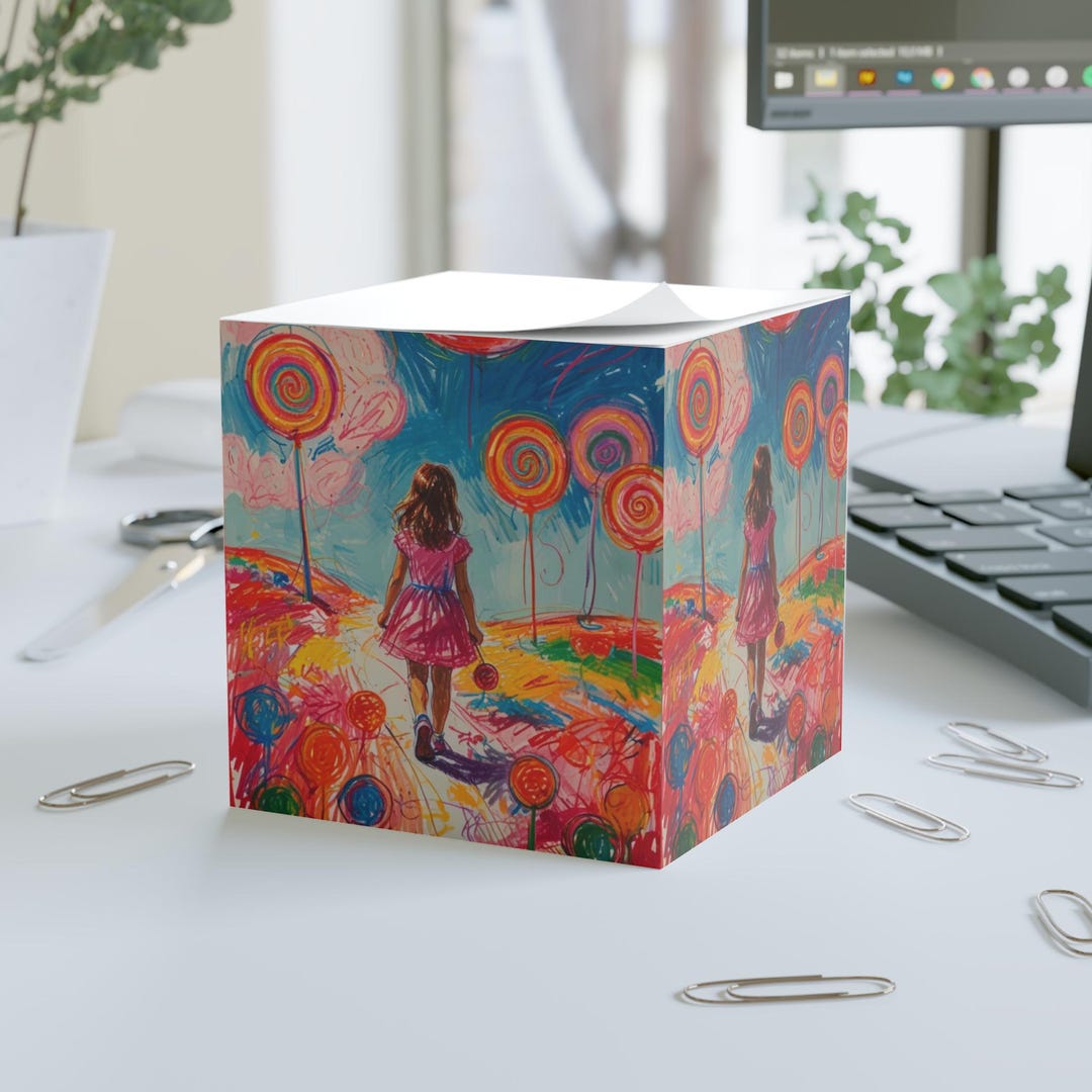 Candy Land Note Cube Candy Land Post Its Candy Land Notebook Stationary ...