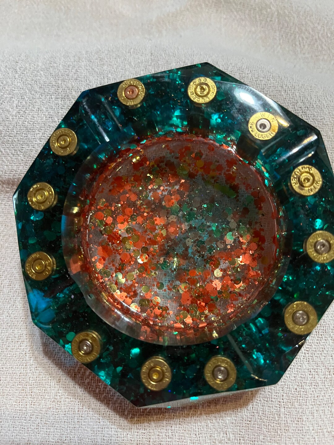 Custom Bullet Ashtray With 9mm Shell Casings, Ammo Ashtray, Trinket ...