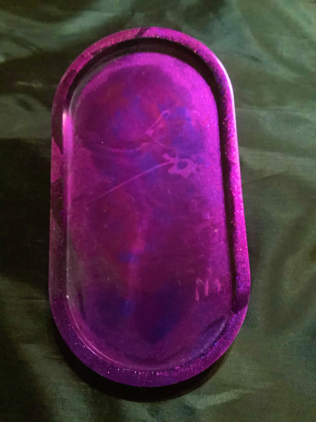 Purple and Blue to Gold Color Shift Resin Oval Tray or Trinket Dish - Etsy