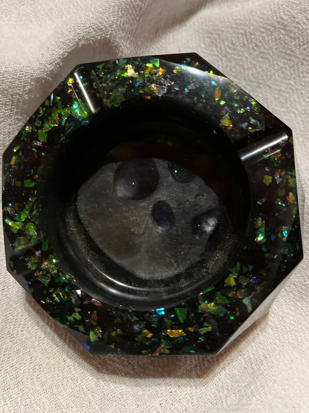 Custom Black/ Gold Bullet Ashtray With 9mm Shell Casings, Ammo Ashtray ...