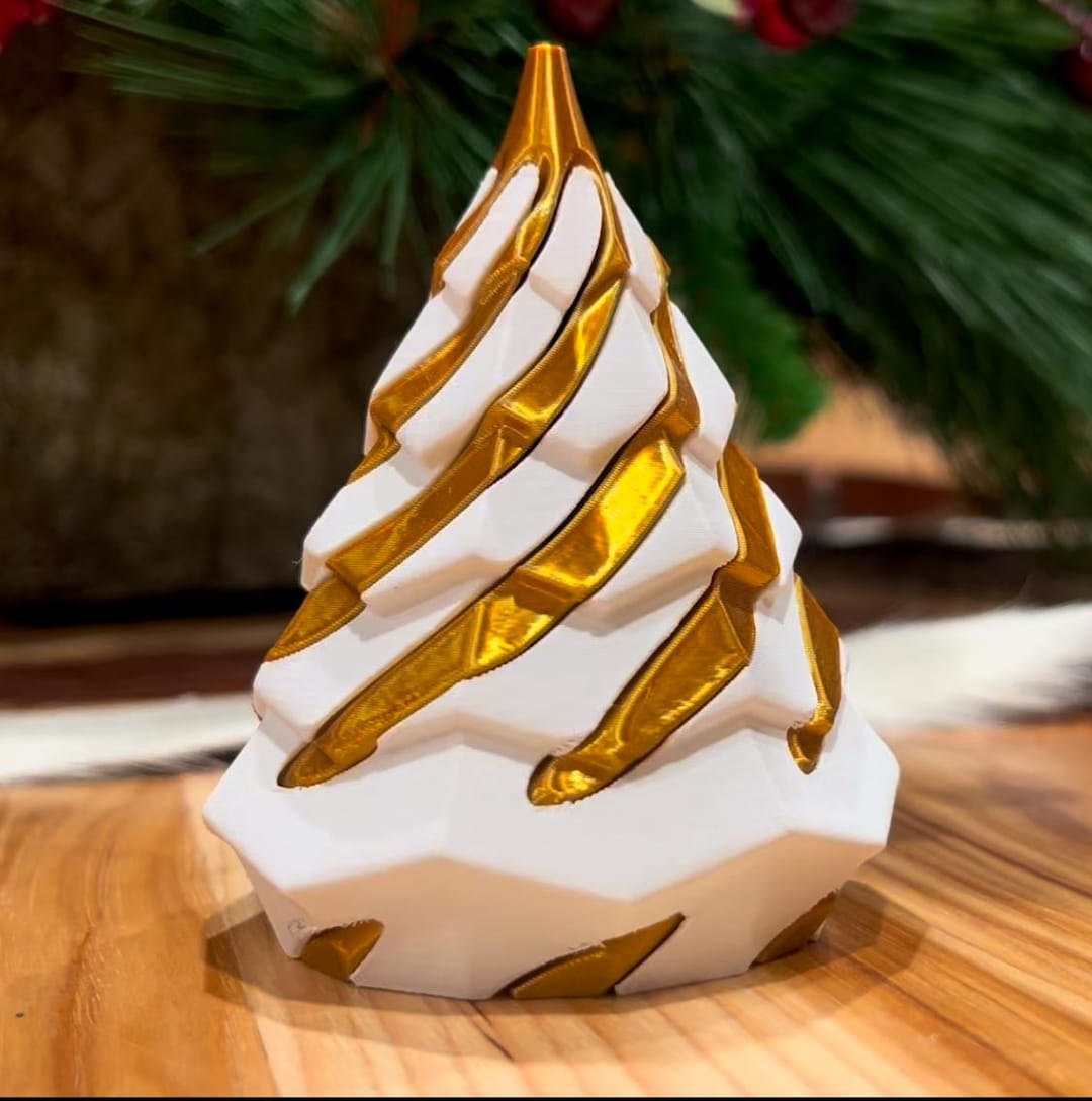 3D Printed Vortex Christmas Tree Fidget Anxiety Toy Optical Illusion ...