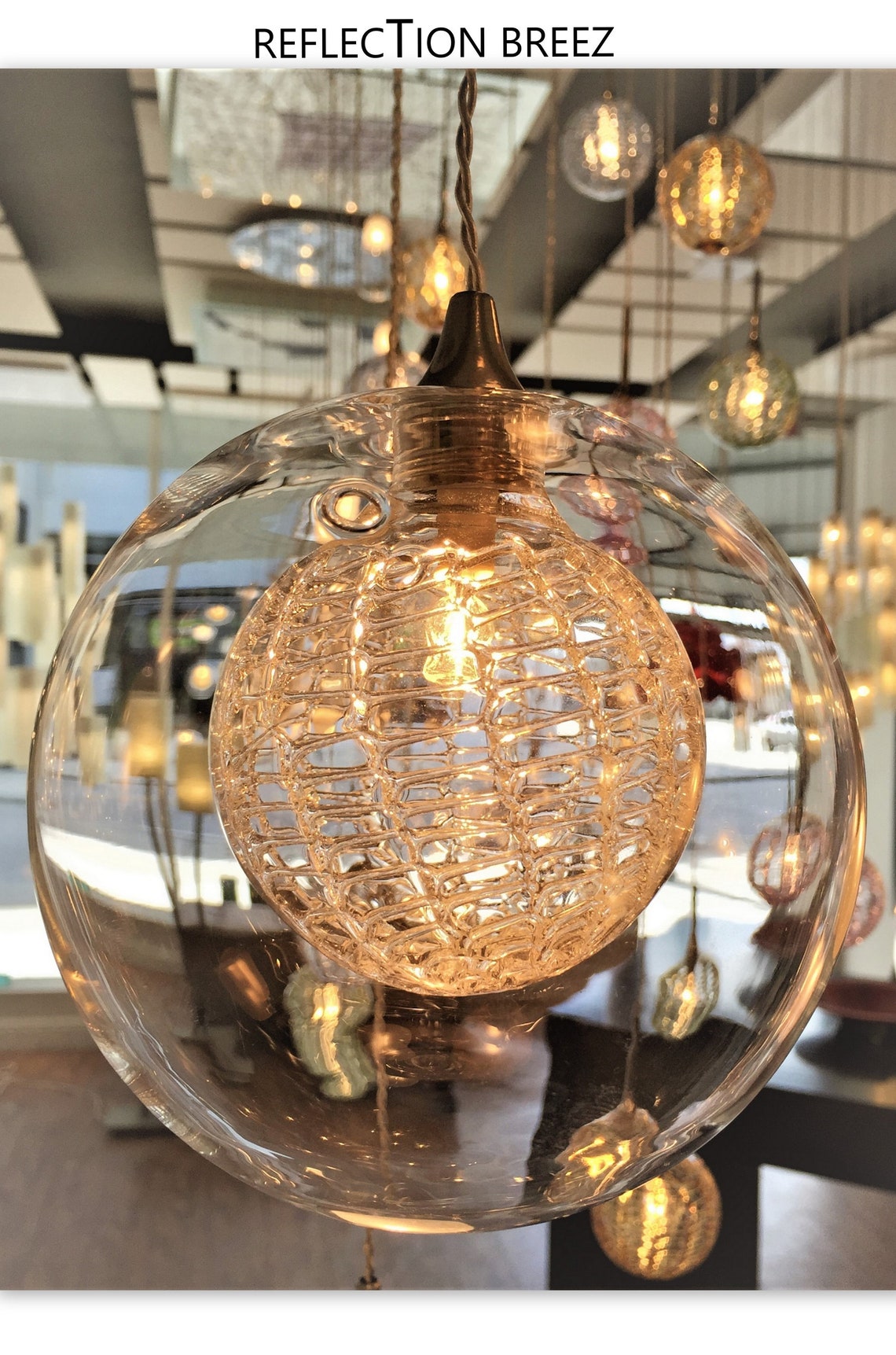 Cluster-chandelier-modern Blown Glass Globe Cluster | Etsy