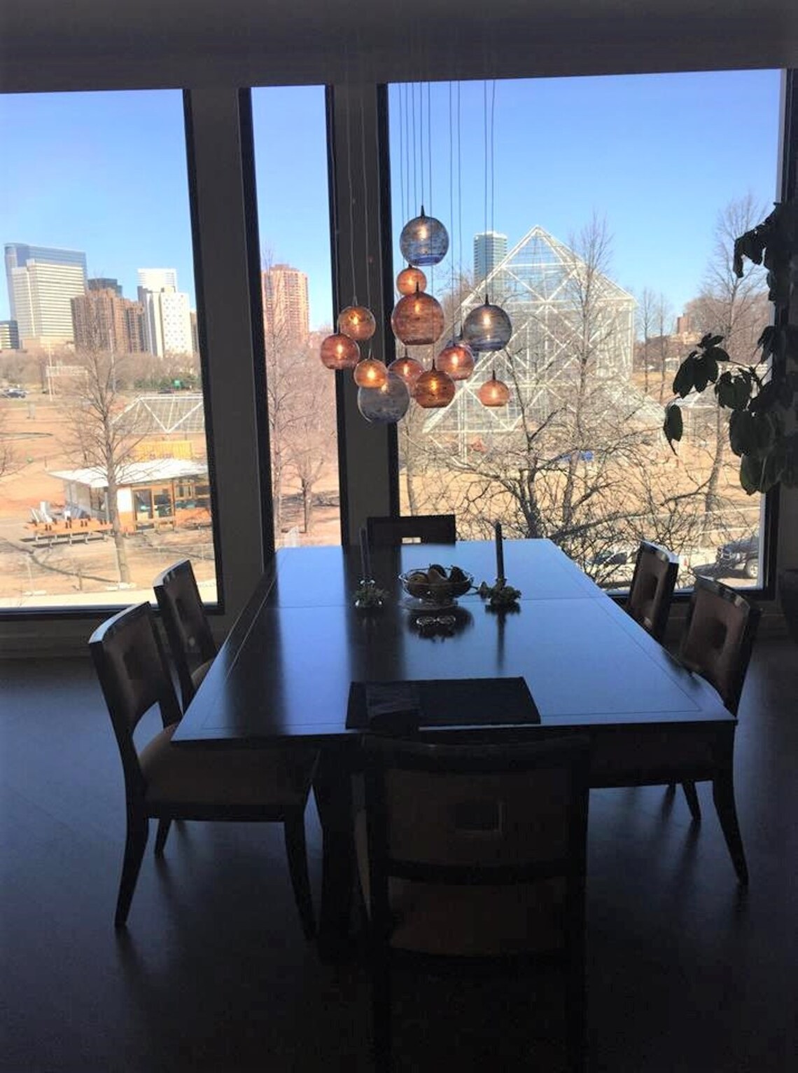 Abstract-blue-amber-glass Pendants-bubbles-blown Glass Colored | Etsy