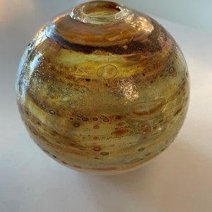 Abstract-blue-amber-glass Pendants-bubbles-blown Glass Colored Pendant ...