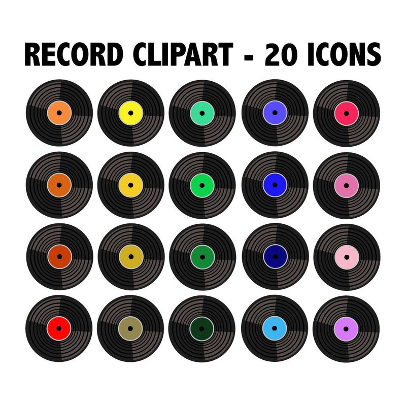 Vinyl Record Clipart - Etsy