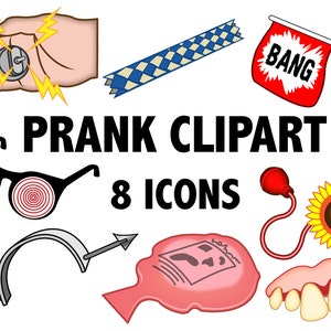 PRANK CLIPART Printable Comedian Clipart April Fools Gag Toy Icons - Etsy