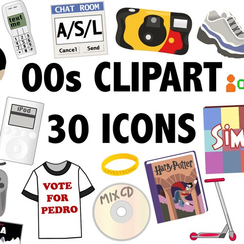 2000's SVG COLLECTION 2000s Clipart Cut Files and Y2k | Etsy Canada