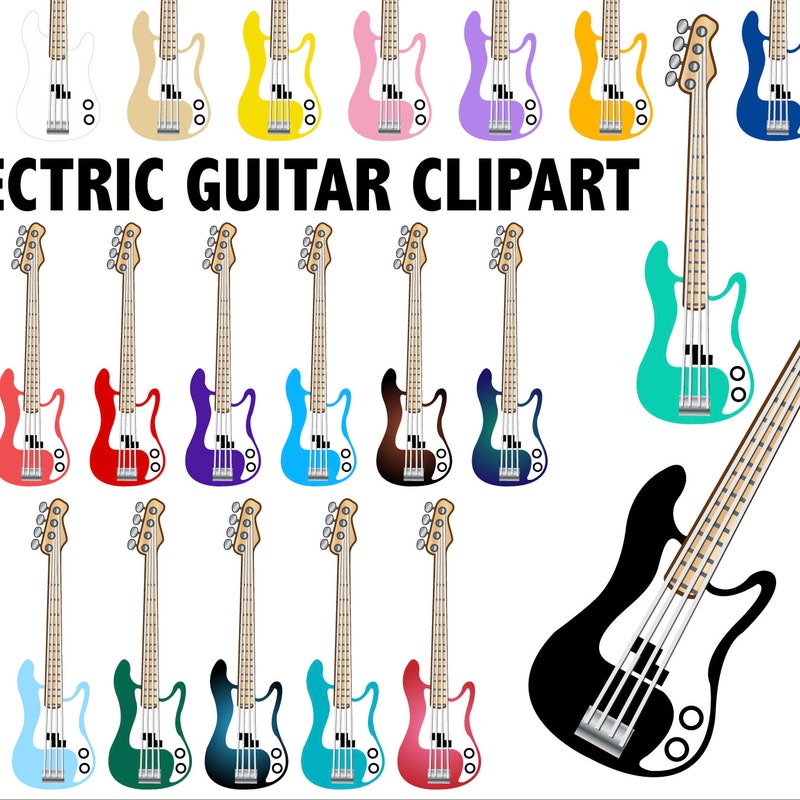 Guitar Clipart - Etsy