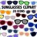 SUNGLASSES CLIPART Printable Summer Sunglasses Icons Retro | Etsy