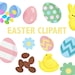 EASTER CLIPART painted egg and candy icons colorful | Etsy