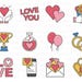 VALENTINE CLIPART Design Collection Printable Love | Etsy