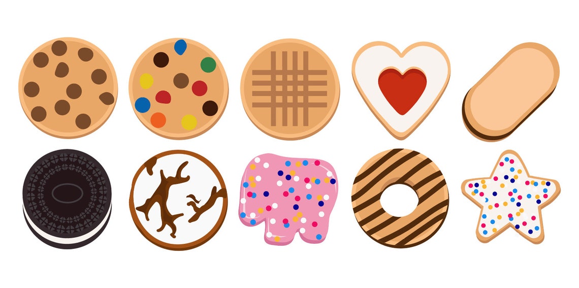 COOKIES CLIPART Bakery Icons Cookie Pastry Bakery Clip Art Digital ...