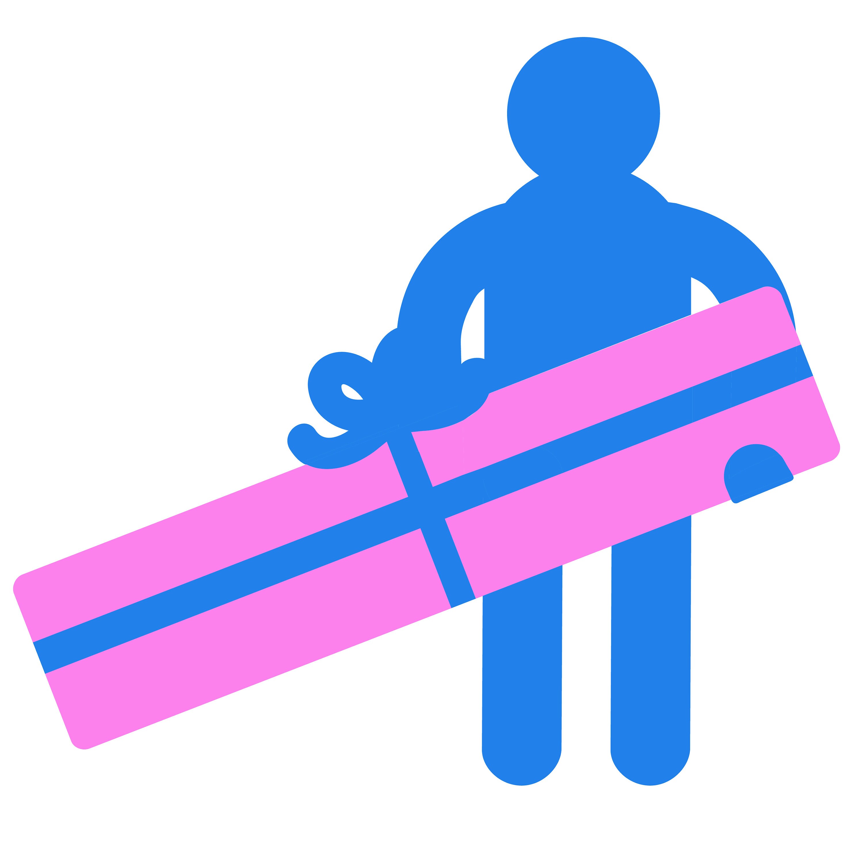 PRESENT CLIPART blue and pink gift giving icons Retro neon | Etsy