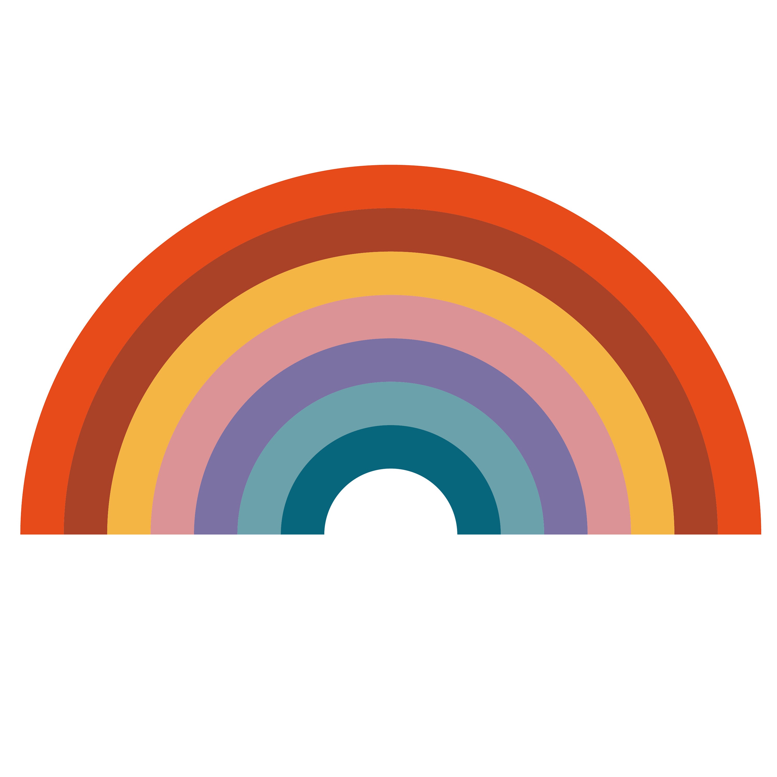 70s Rainbow Clipart Retro Seventies Clip Art Bundle Hippies and Vintage ...