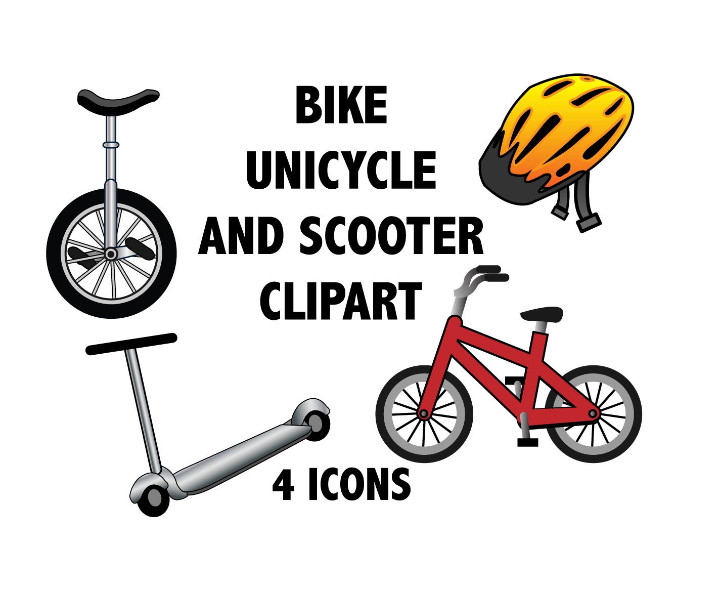Kids Biking Clip Art