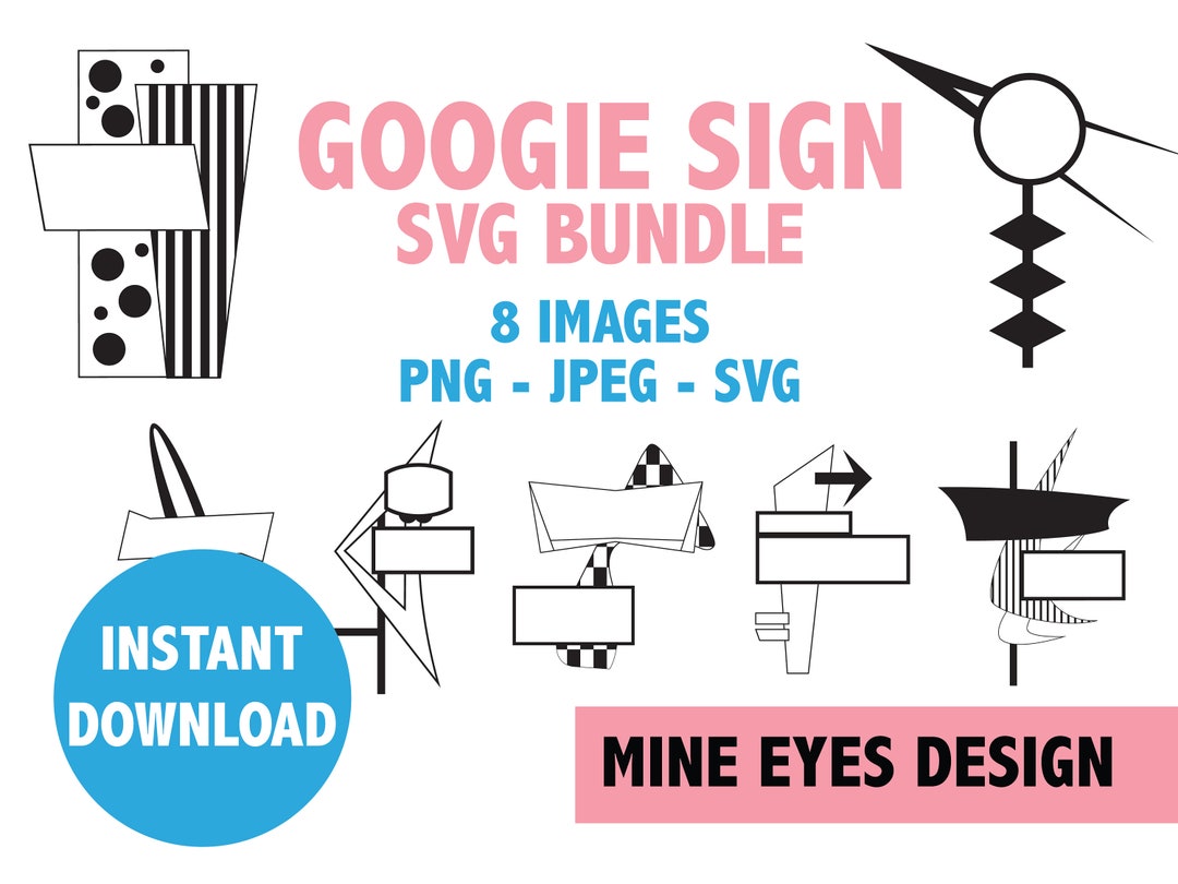 Googie Sign Clipart Mid Century Modern Design Icons 1950s Digital Clip ...