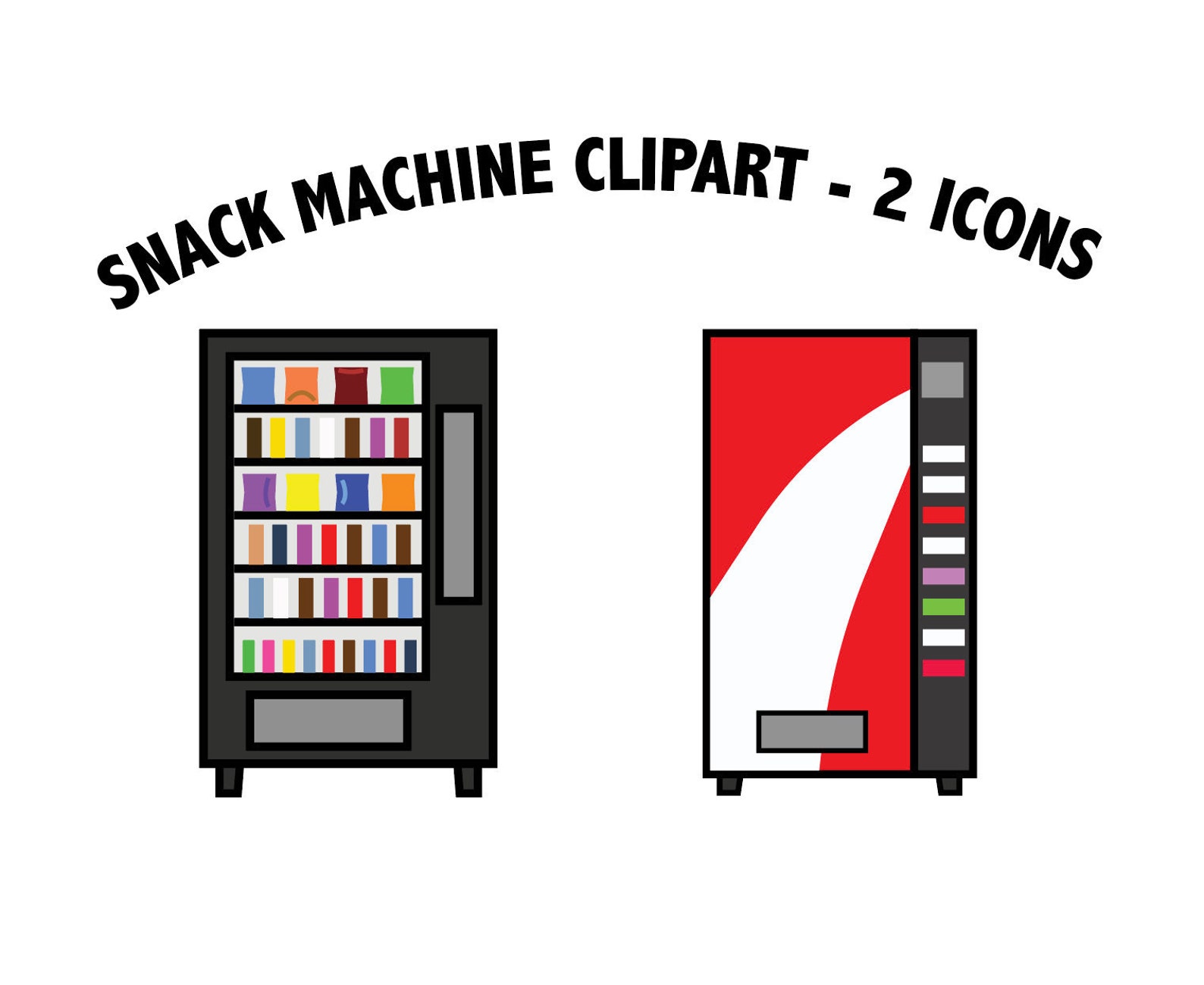 SNACK MACHINE CLIPART Junkfood Vending Clipart Snacks Food - Etsy