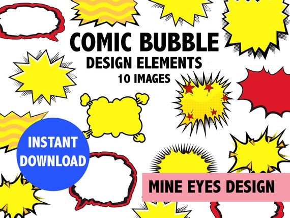 Design Comic Book Action Bubbles
