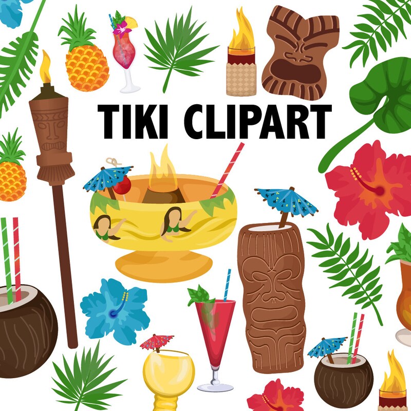 Luau Clipart - Etsy