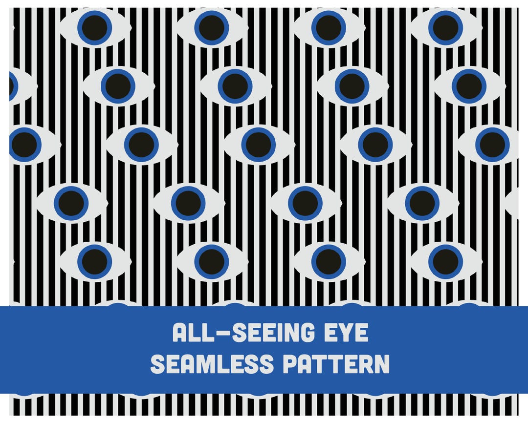 All Seeing Eye Seamless Pattern for Fabric Sublimation Image Surface ...