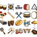 PERCUSSION CLIPART Digital Drum Clipart Printable Musician Rock Band ...