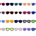 SUNGLASSES CLIPART - Printable Summer Sunglasses Icons - Retro Sun ...