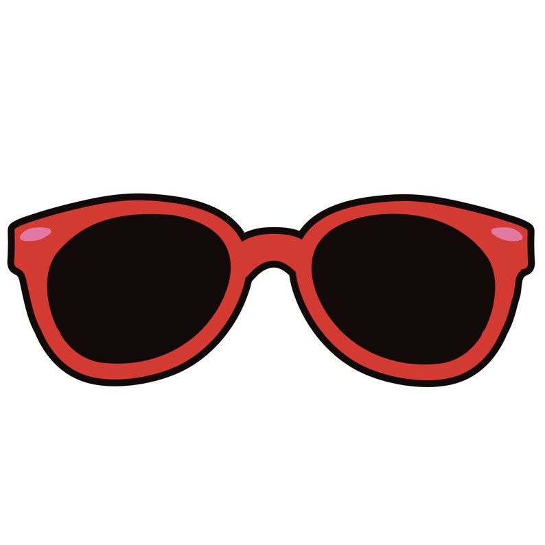 SUNGLASSES CLIPART - Printable Summer Sunglasses Icons - Retro Sun ...
