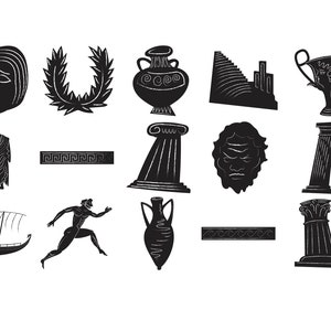 GREEK MYTH Illustration and Clipart Collection ANCIENT Greece Art ...