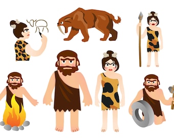 Stone Age Clipart - Etsy