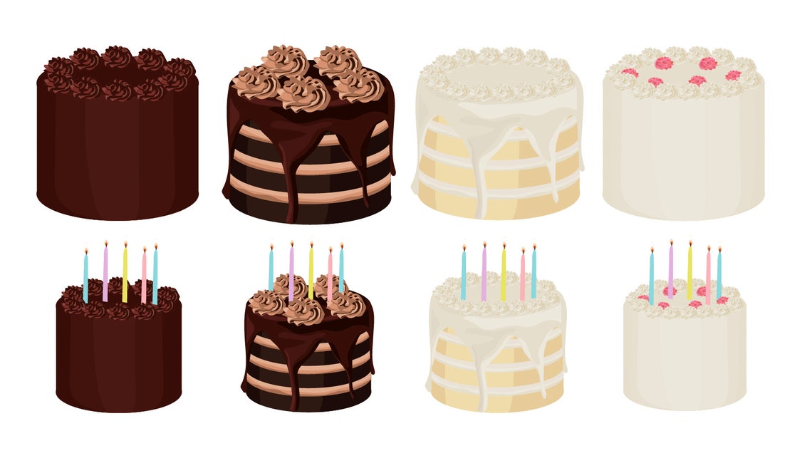 CAKE CLIPART Printable Layered Party Cake Printable Art | Etsy