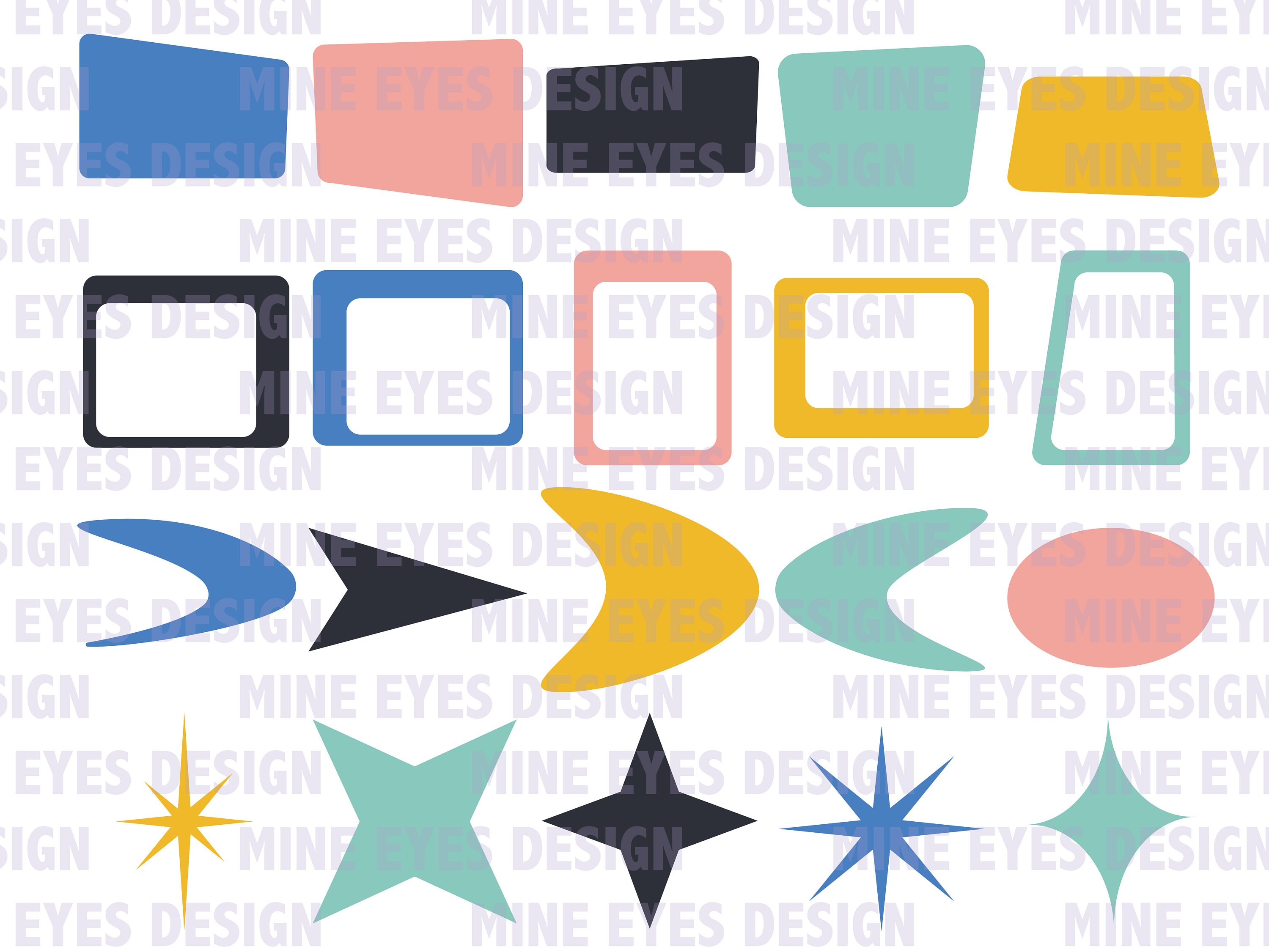 Vintage Shapes Clip Art