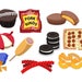 JUNK FOOD CLIPART Printable Snack Pizza Cookies Dessert and Candy Icon ...