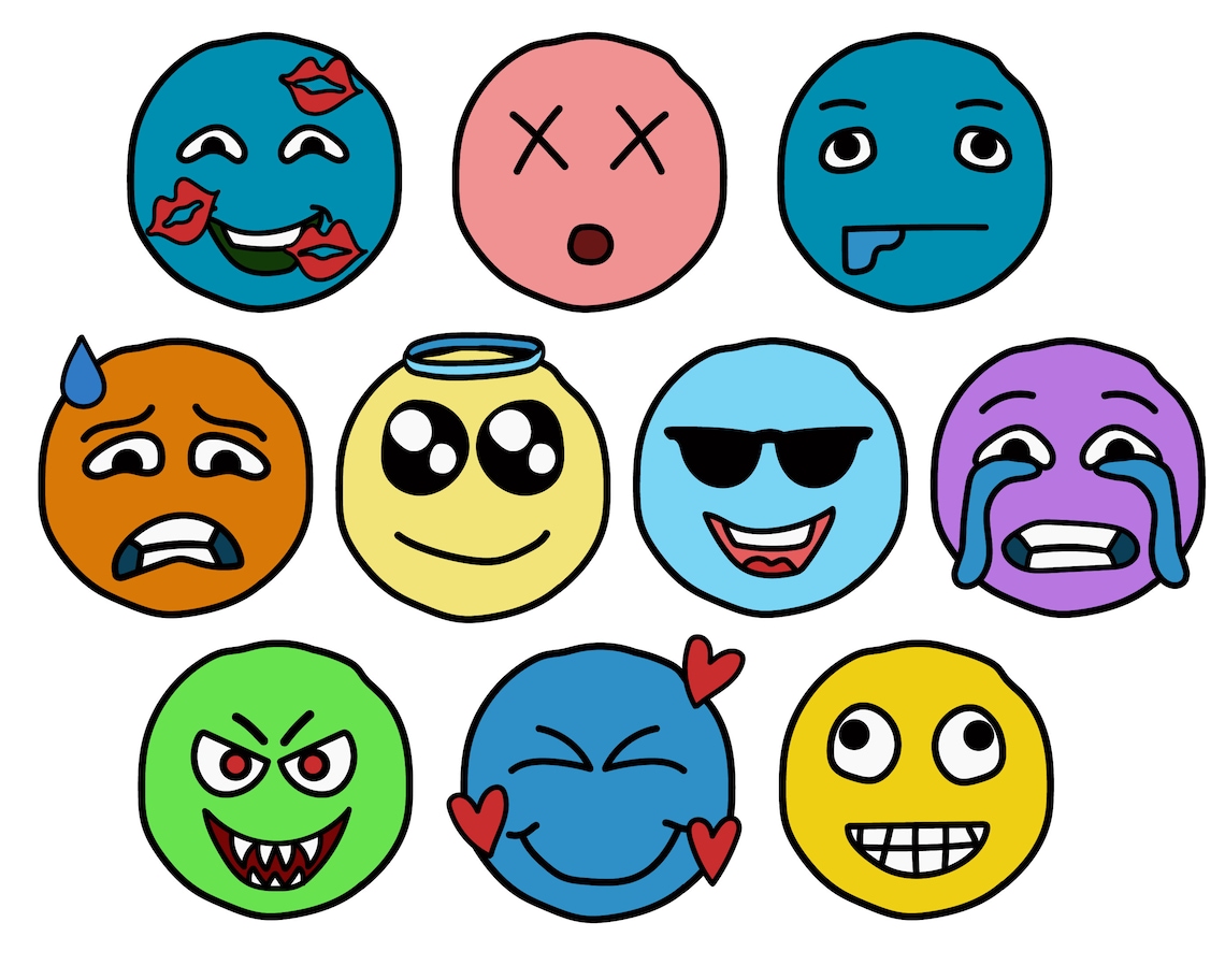 Build Your Own EMOJI Design Kit Hand Drawn Style Custom - Etsy UK