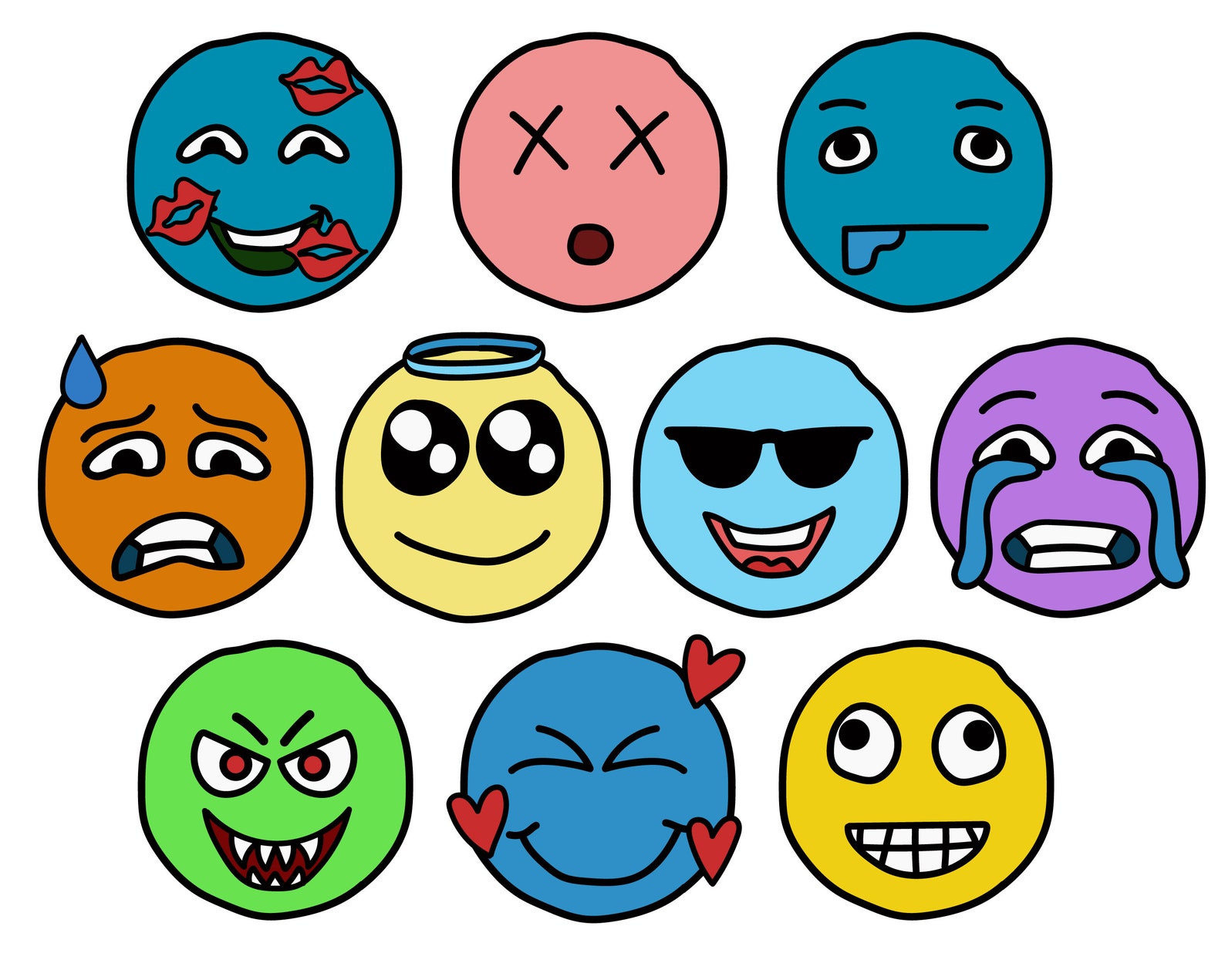 Build Your Own EMOJI Design Kit Hand Drawn Style Custom - Etsy UK
