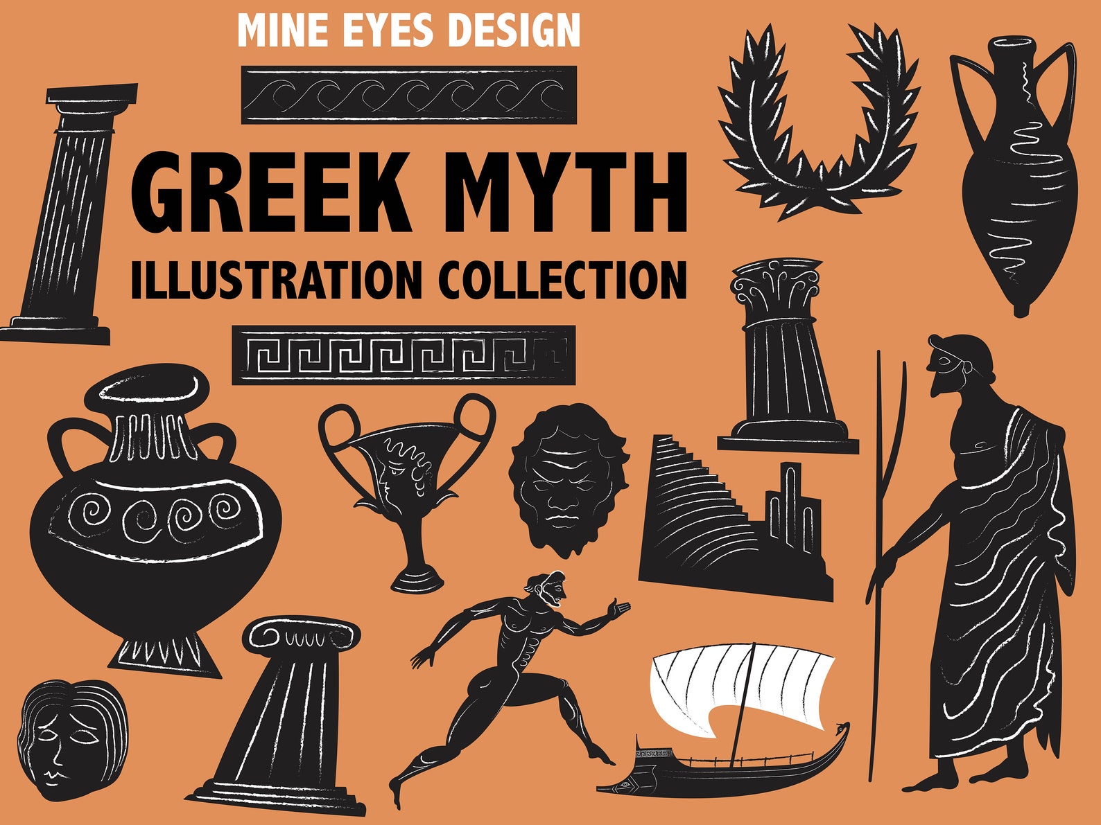 GREEK MYTH Illustration and Clipart Collection Digital - Etsy