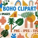 BOHO CLIPART Bohemian Vector Design Elements MINIMALIST Clip Art Desert ...