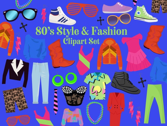 80s Style Clothing Images Clipart