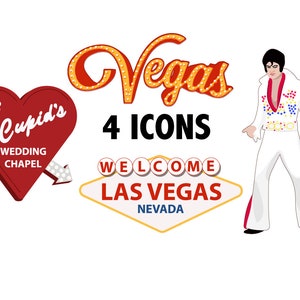 LAS VEGAS CLIPART Elvis Presley Rock and Roll and Cupid's Wedding ...