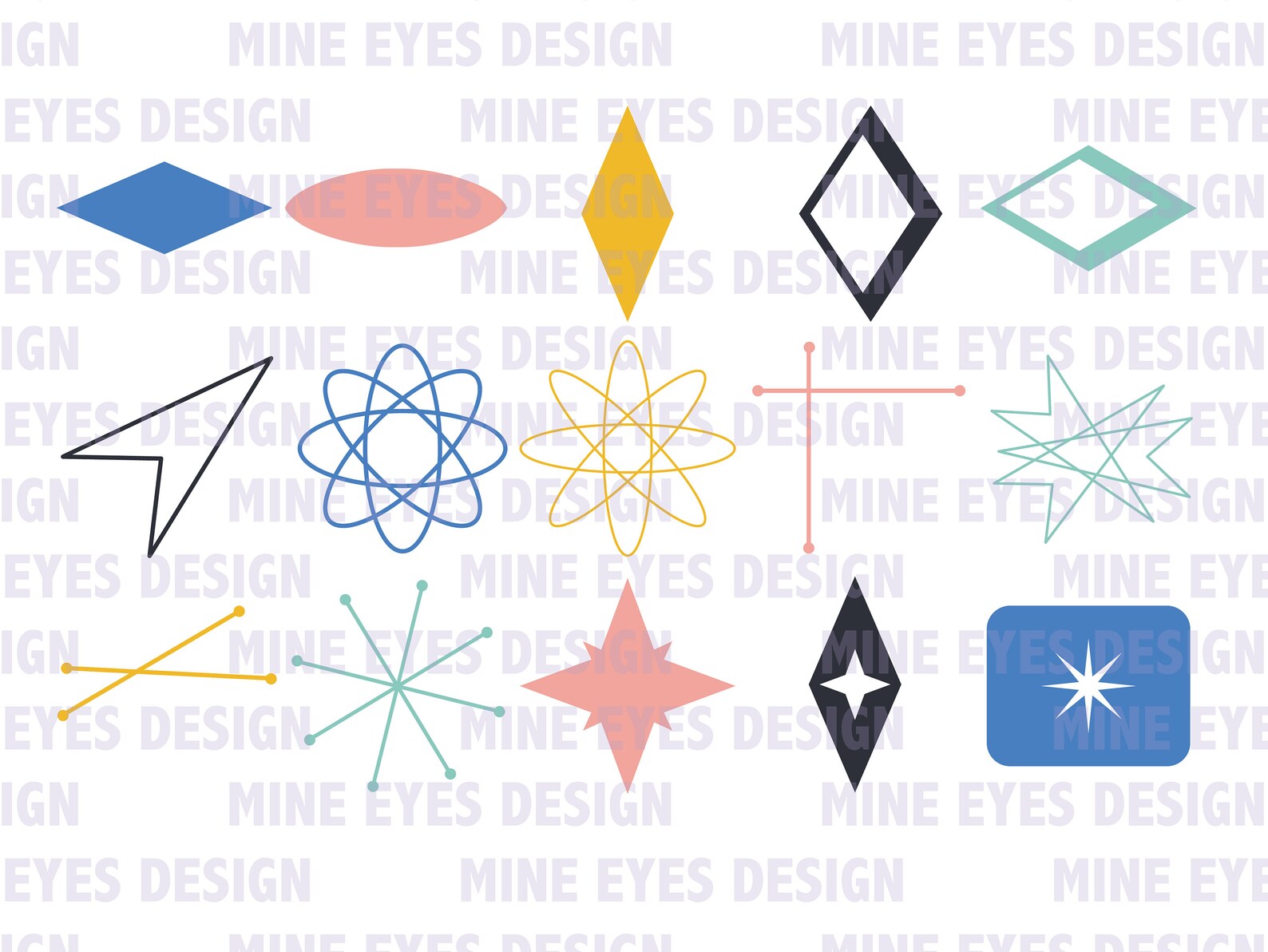 Mid Century Magic Design Elements Retro Googie Sign Shapes 1950s ...