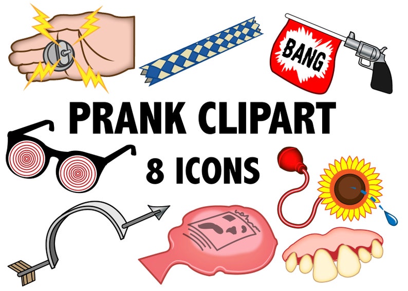 PRANK CLIPART Printable Comedian Clipart April Fools Gag Toy Icons - Etsy