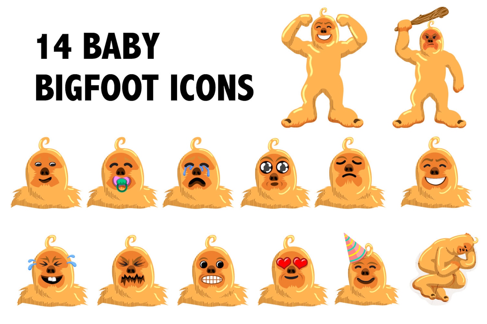 BIGFOOT CLIPART Megapack Sasquatch Big Foot Clip Art 63 Unique - Etsy