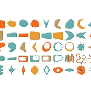 Atomic Mid-century Clipart: Googie Design Elements (PNG, JPEG, SVG) - Etsy