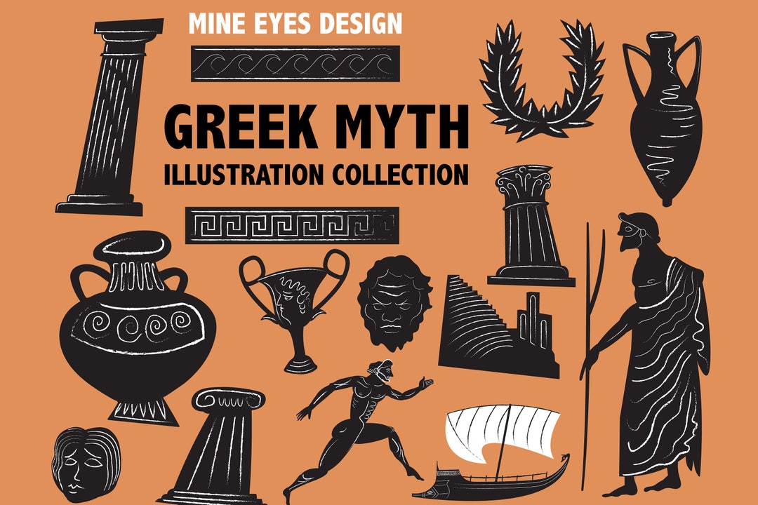 GREEK MYTH Illustration and Clipart Collection ANCIENT Greece Art ...
