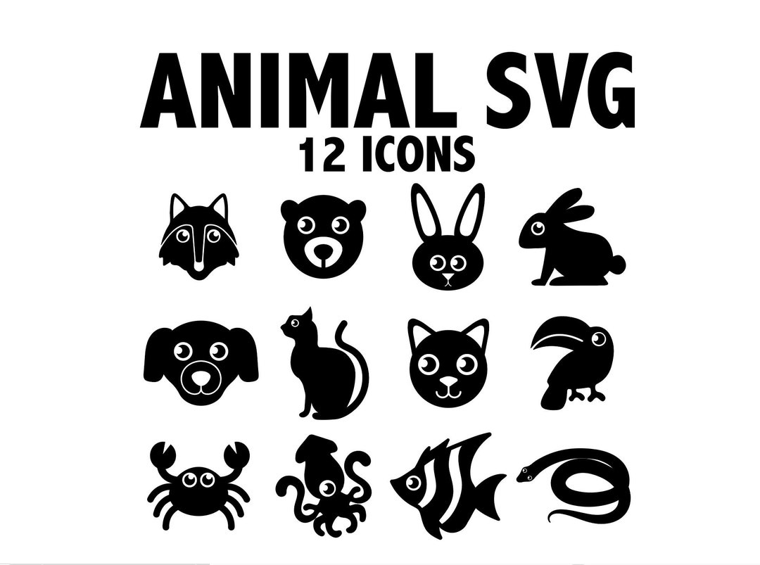 ANIMAL Cut Files Great for Team Mascots Cat Clip Art Dog Clipart Fox ...